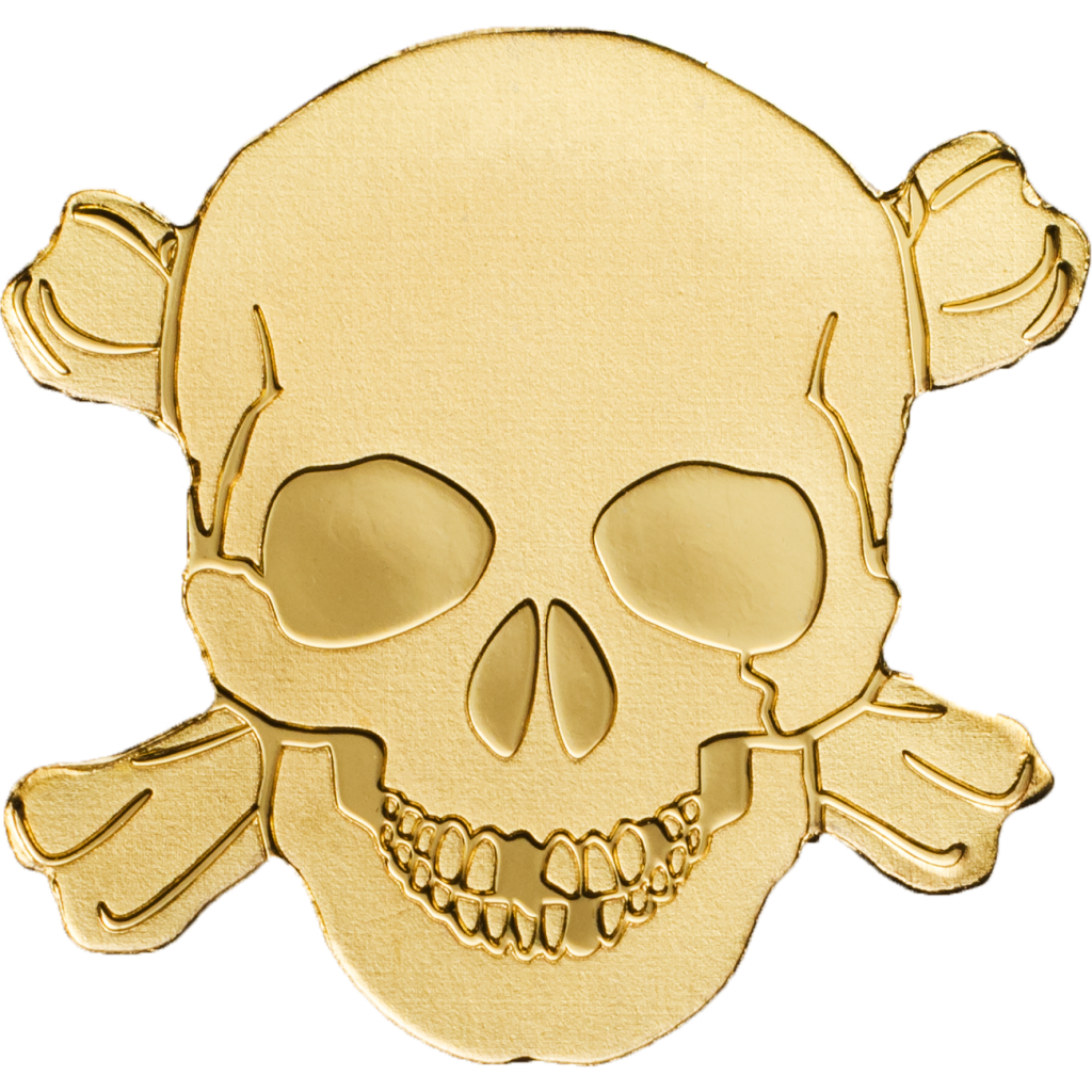 Palau - 2017 - 1 Dollar - Golden Pirate Skull - NumisCollect