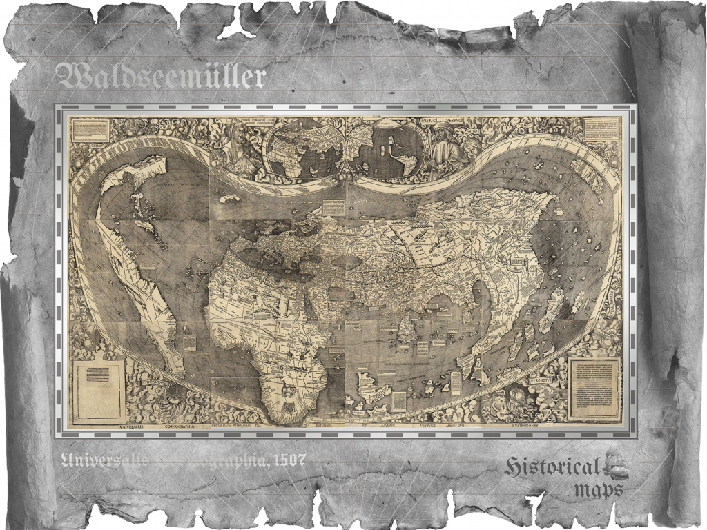 Cook Islands - 2018 - 5 Dollars - Waldseemüller – Historical Maps ...