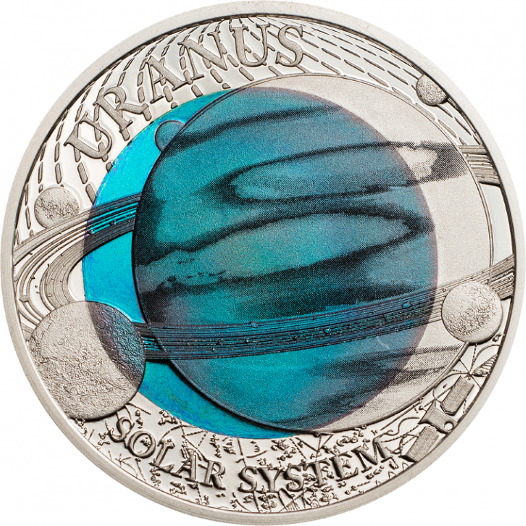 Palau - 2018 - 2 Dollar - Uranus Niobium Solar System - NumisCollect