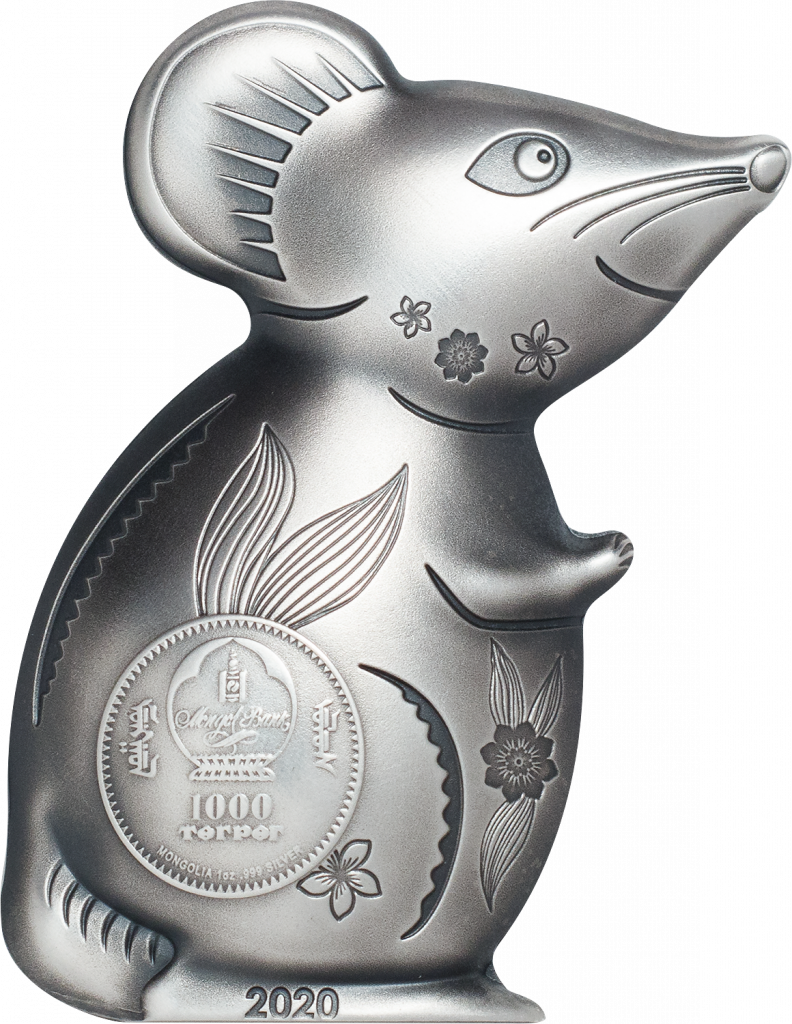 Mongolia - 2020 - 1000 Togrog - Witty Silver Mouse - NumisCollect