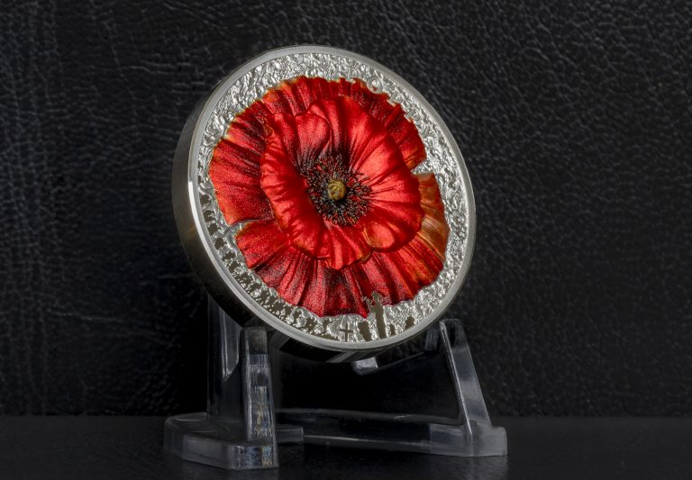 Palau - 2019 - 10 Dollars - Poppy High Relief Flower - NumisCollect