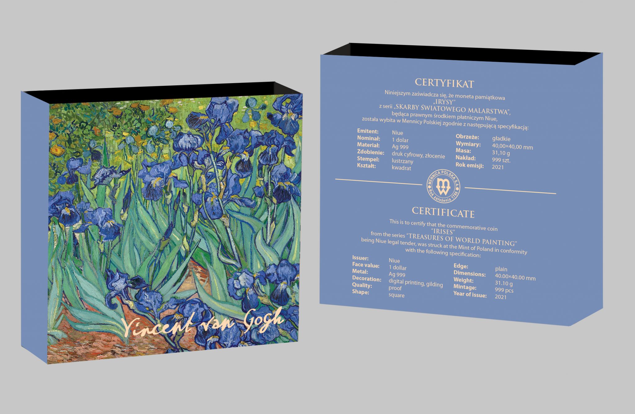 Niue - 2021 - 1 Dollar - Irises - NumisCollect