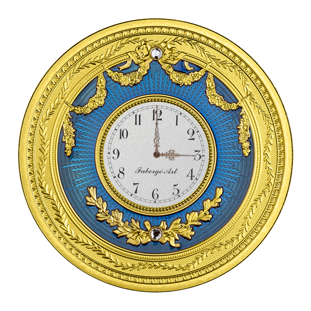 Niue - 2022 - 1 Dollar - Blue Table Clock Faberge - NumisCollect