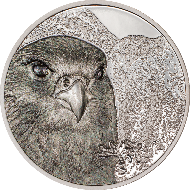 Mongolia - 2023 - 25000 Togrog - Mongolian Falcon 1oz PLATINUM ...