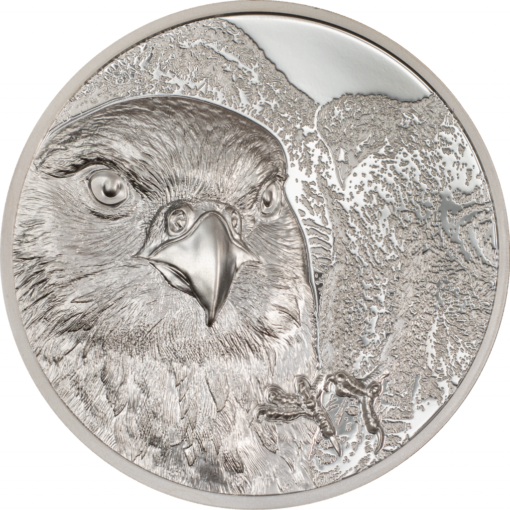 Mongolia - 2023 - 500 Togrog - Mongolian Falcon 1oz SILVER - NumisCollect