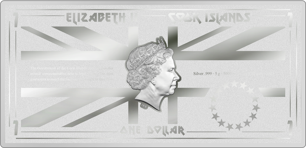 Cook Islands - 2023 - 1 Dollars - Bank Note - Iron Maiden Piece of Mind ...