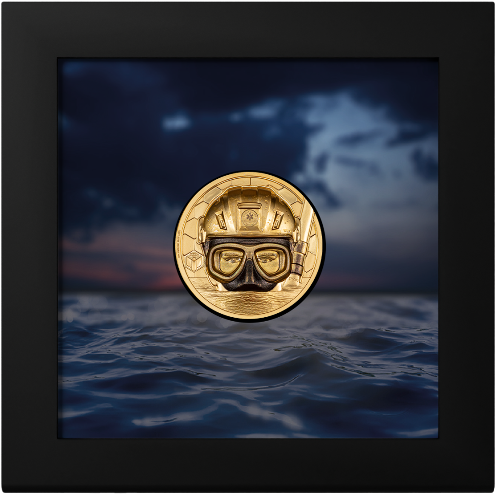 Cook Islands - 2023 - 250 Dollars - Coast Guard Real Heroes 1oz gold ...