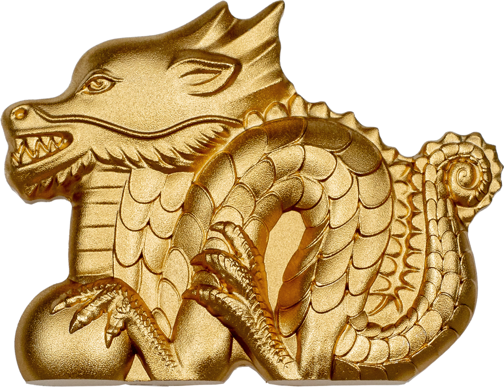 Mongolia - 2024 - 1000 Togrog - Year of the Dragon 3D GILDED - NumisCollect