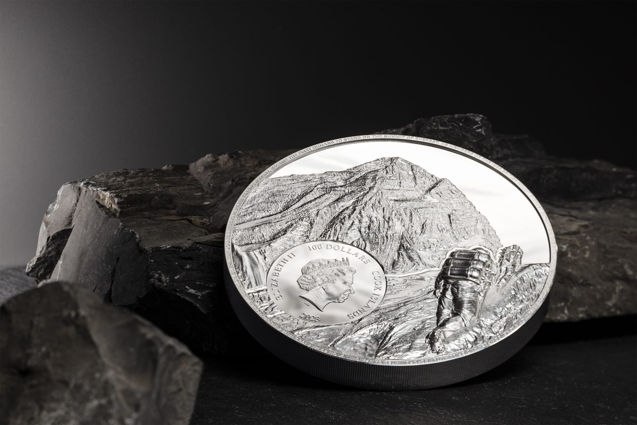 Cook Islands - 2023 - 100 Dollars - Mt. Everest – First ascent 1 kilo ...