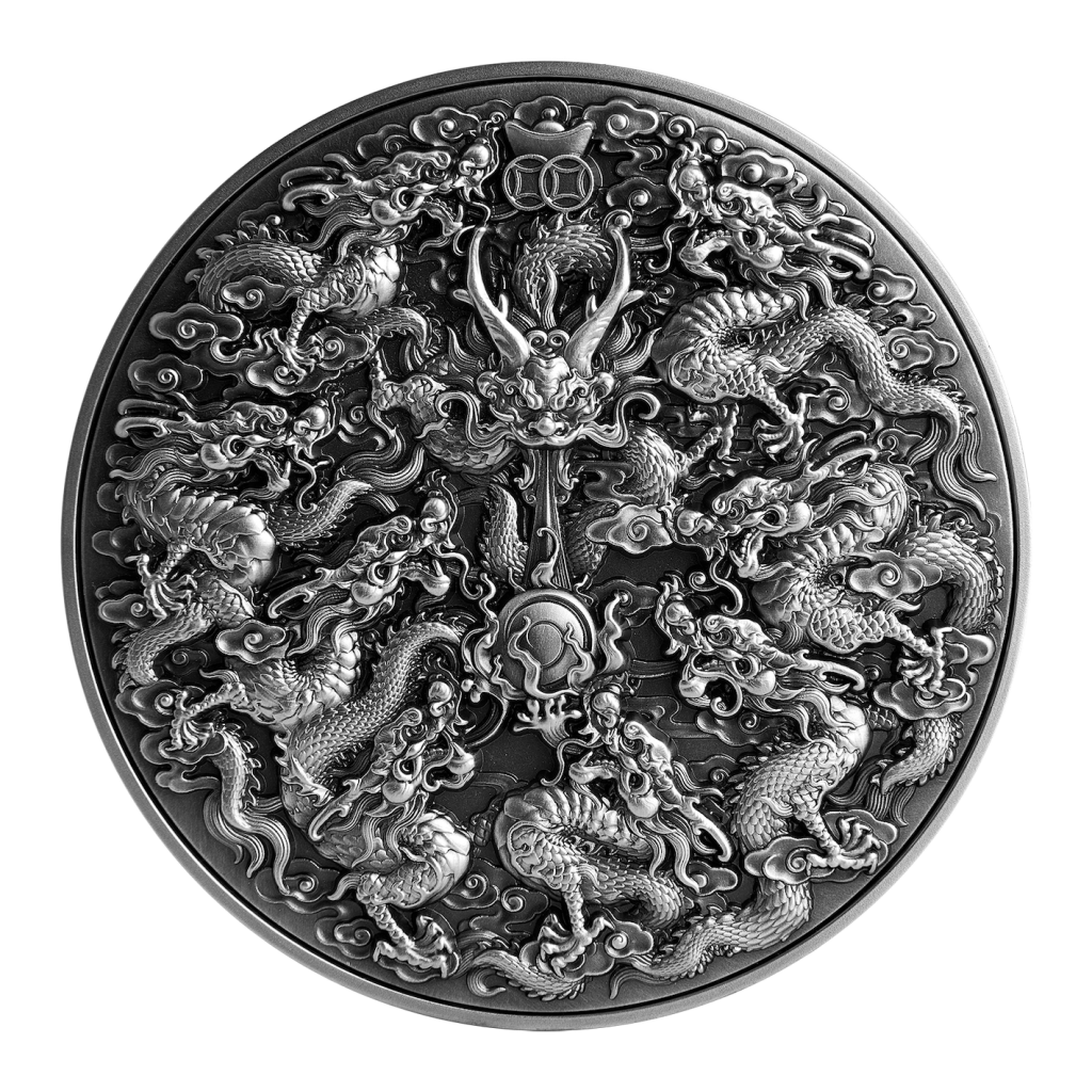 Tokelau - 2022 - 25 Dollars - Nine Sons Of The Dragon King 5 Oz Silver ...