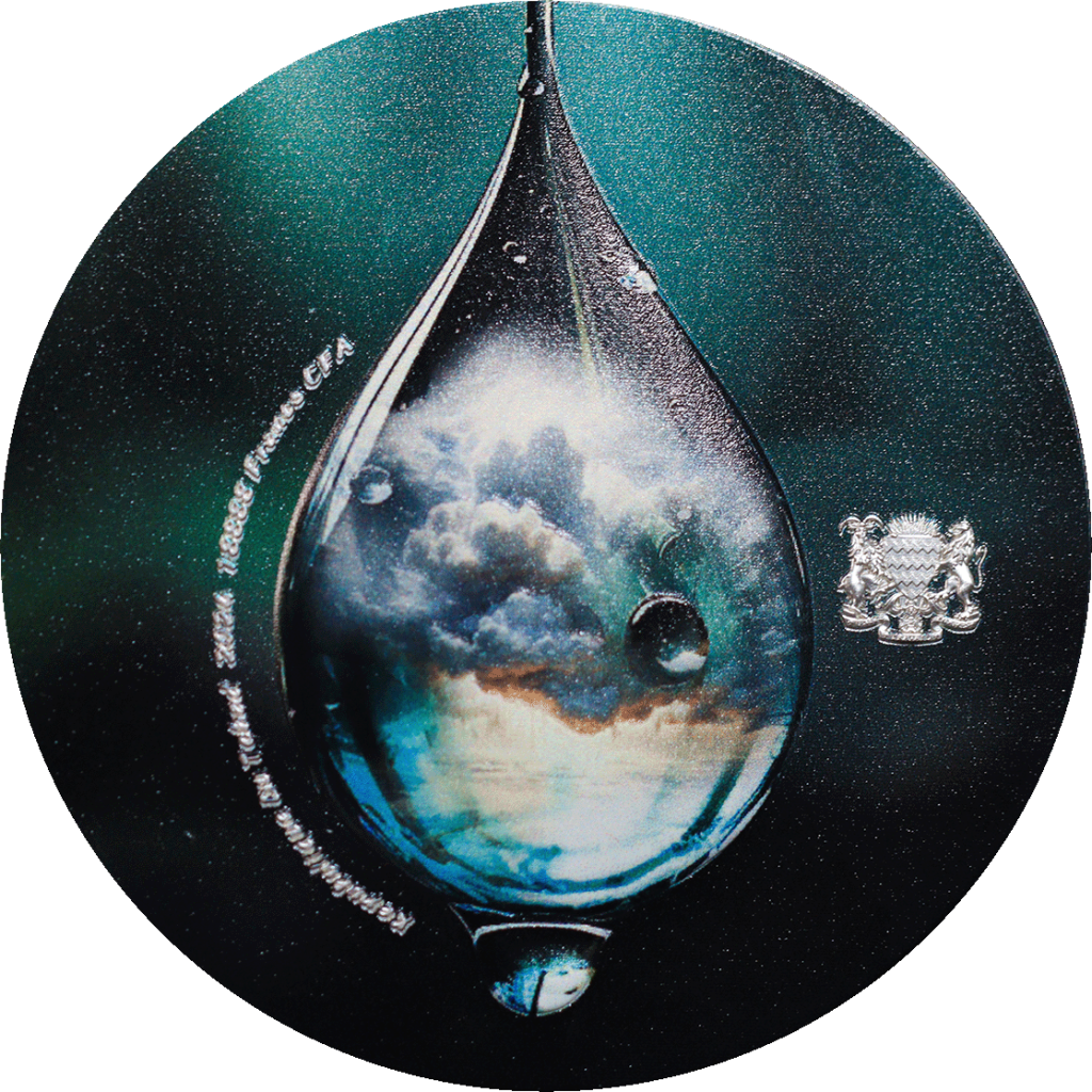 Chad - 2024 - 18888 Francs - 9 Dragon Series FIRE DRAGON (silver/black ...