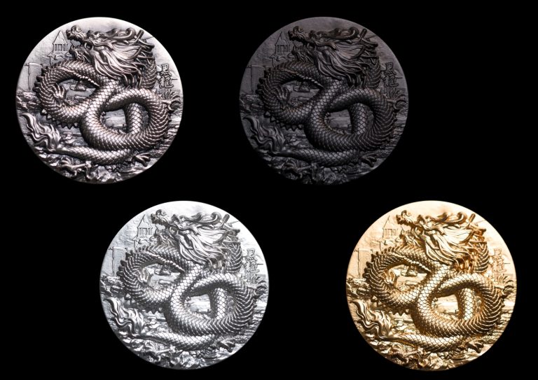 Chad - 2024 - 18888 Francs - 9 Dragon Series BLACK DRAGON (silver/black ...