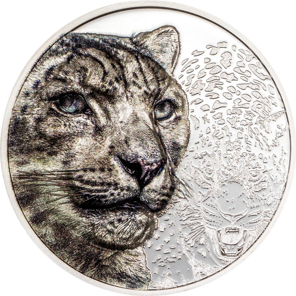 Mongolia - 2024 - 500 Togrog - Mongolian Snow Leopard 1oz SILVER ...