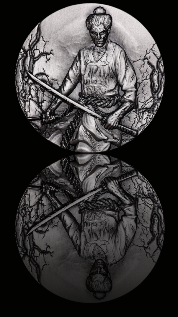 Cameroon - 2024 - 2000 Francs - Zombified Samurai Glow in the Dark - NumisCollect