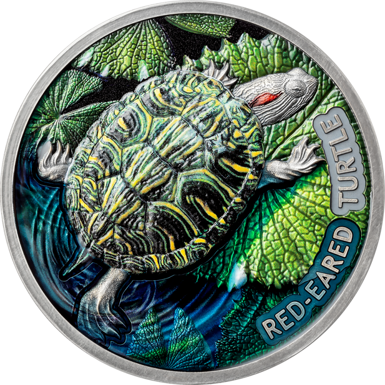 Niue - 2024 - 2 Dollars - Red-Eared Turtle (Lifelong Journey series ...