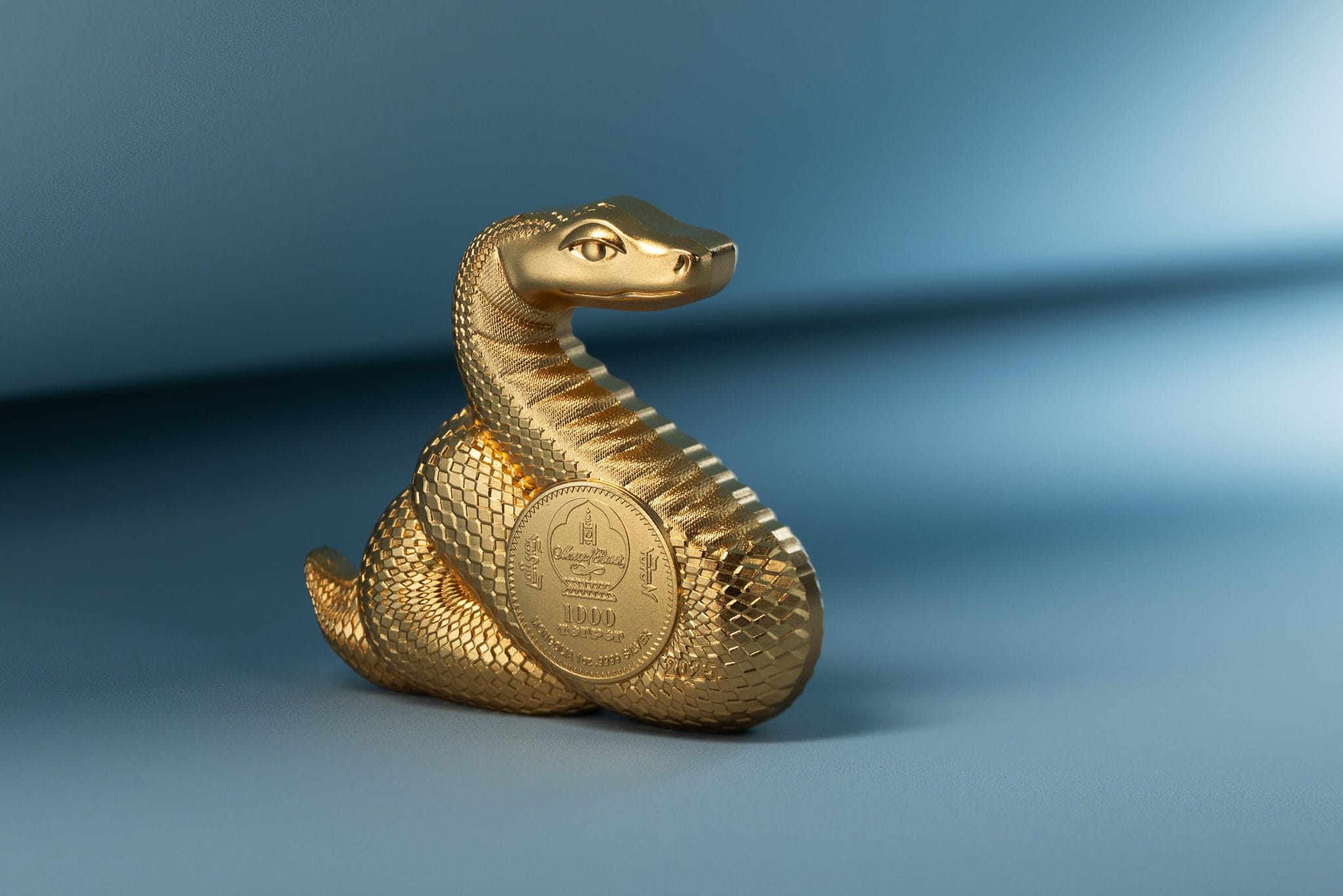 Mongolia - 2025 - 1000 Togrog - Year of the Snake 3D gilded edition ...