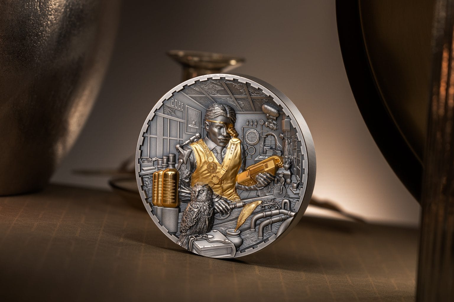 Cook Islands - 2025 - 100 Dollars - Science Lab Steampunk Kilo Silver ...