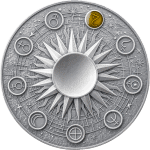 Ghana - 2025 - 10 Cedis - Jupiter Solar System with Natural Crystal ...