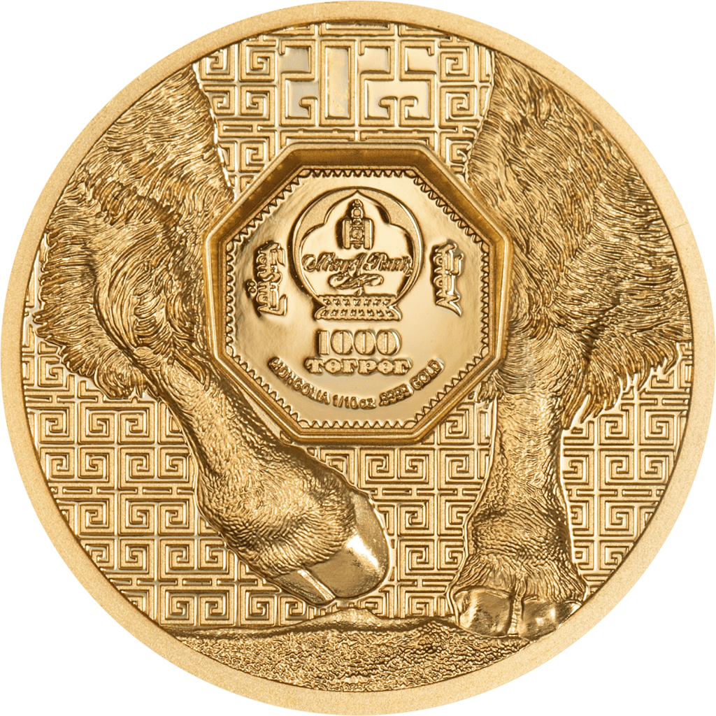 Mongolia - 2025 - 1000 Togrog - Mongolian Bison 1/10oz GOLD (Wild ...