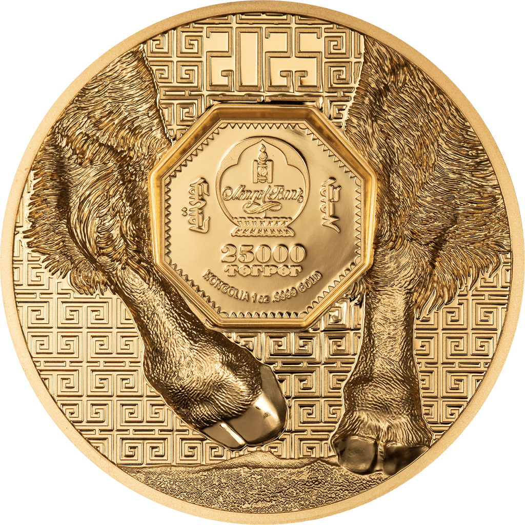 Mongolia - 2025 - 25000 Togrog - Mongolian Bison 1oz GOLD (Wild ...