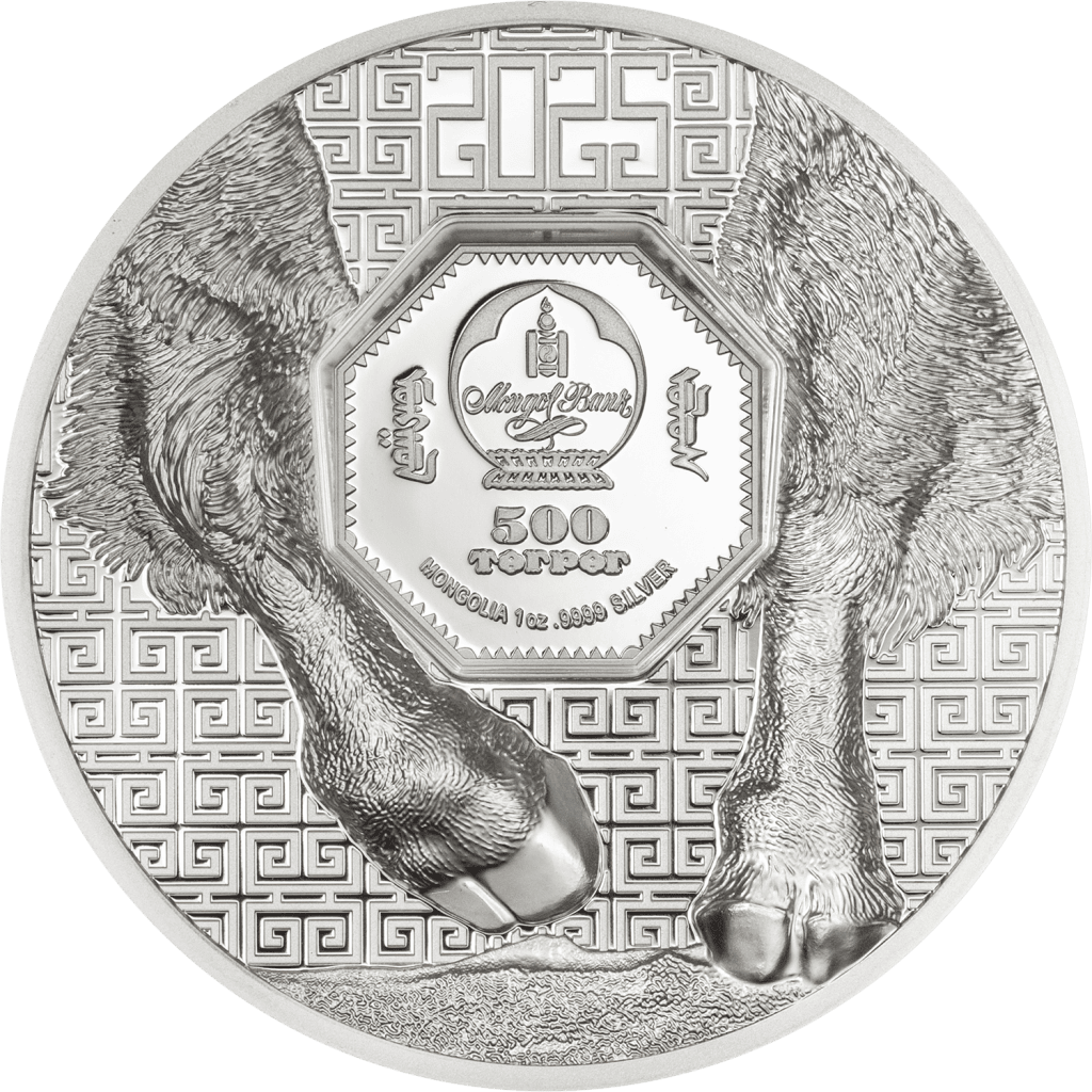 Mongolia - 2025 - 500 Togrog - Mongolian Bison 1oz SILVER (Wild ...